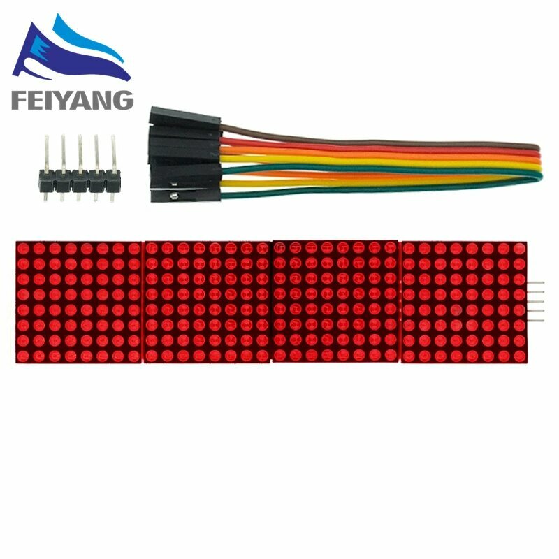 SONGXIN LIGHT SAMIROB MAX7219 Модуль дисплея MAX7219 4 in 1 Red