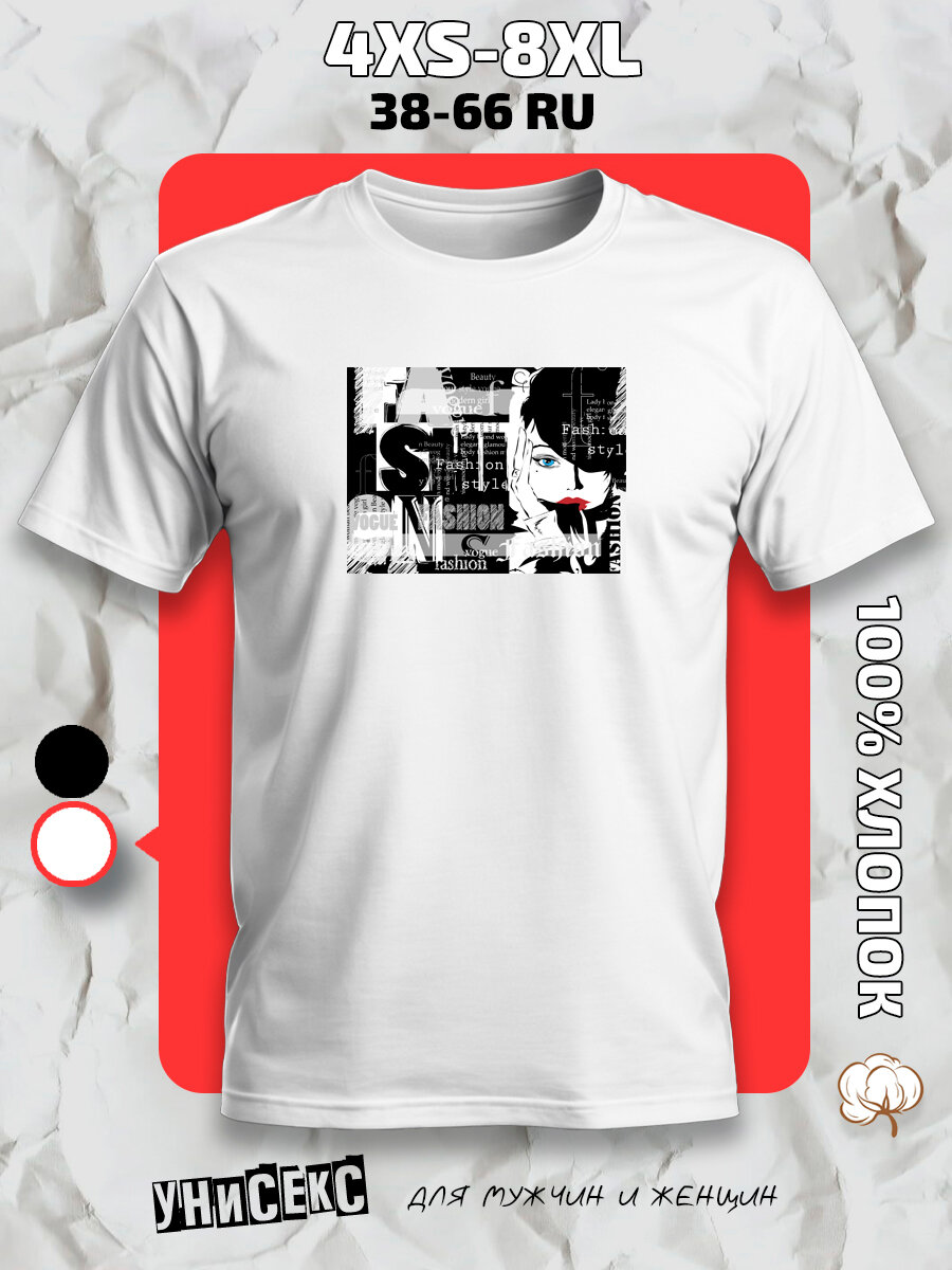 Футболка с принтом девушкой мода