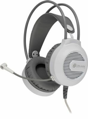Наушники с микрофоном Оклик HS-L300G White белый 2.2м мониторные USB оголовье (1796952)