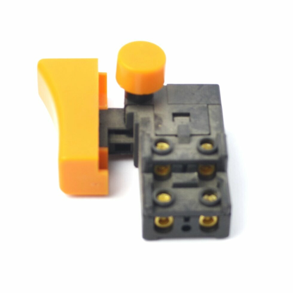 Выключатель шлифмашины Калибр ЛШМ-900 кнопка FA2-8/2BDW 8А 250В с фиксатором нажатия машины шлифовальной