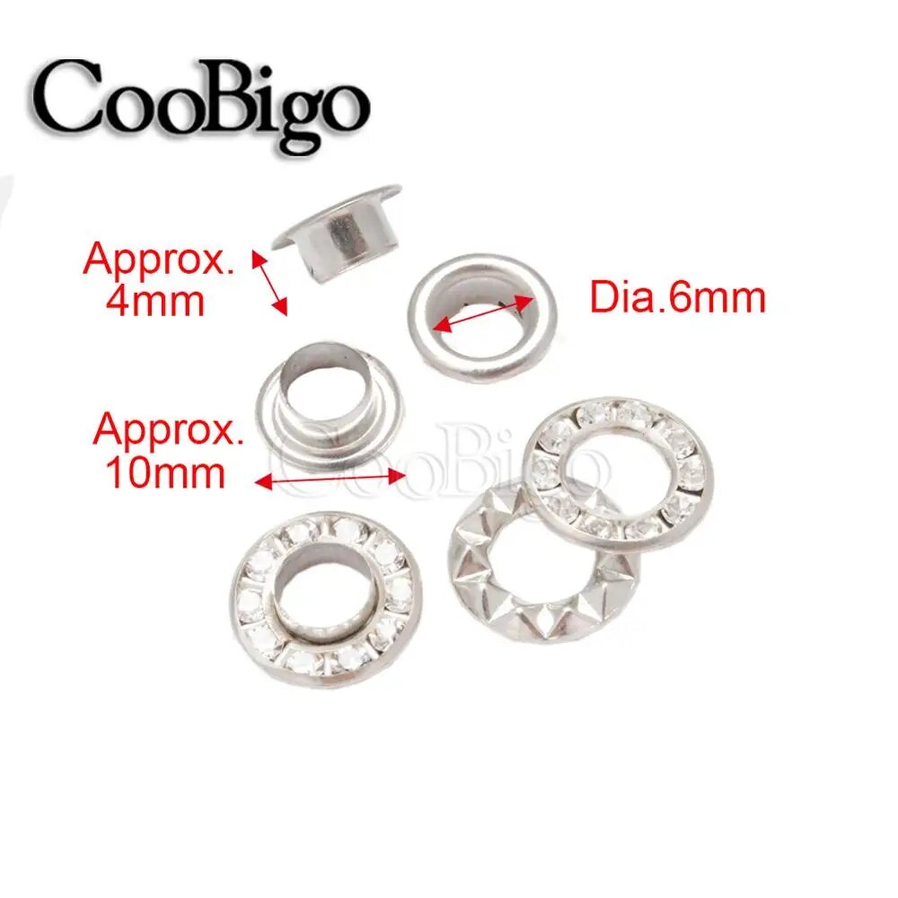 Комплект люверсов металлических 50 шт. 6mm Silver