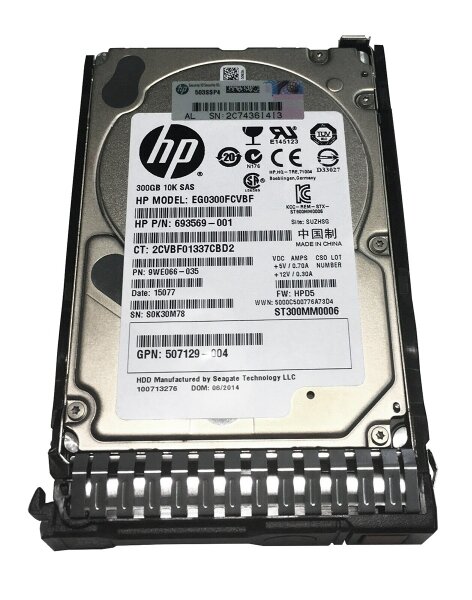 Жесткий диск HP EG0300FCVBF 300Gb SAS 2,5" HDD