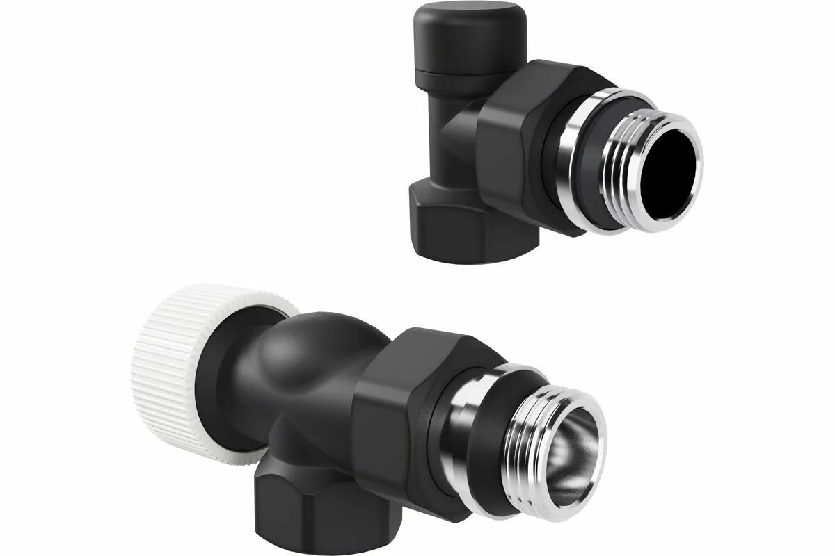Набор термостатический осевой Royal Thermo Design 1/2"М30х1,5 (Черный)