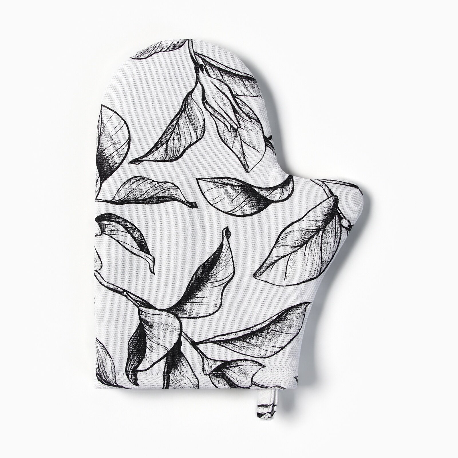 Варежка - прихватка Доляна Plant leaves 20х27 см, 100% хл, 250 г/м2