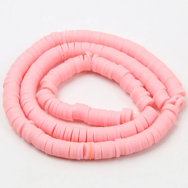 Розовые глиняные бусины 4 мм, 1 Strand, Цвет: 12