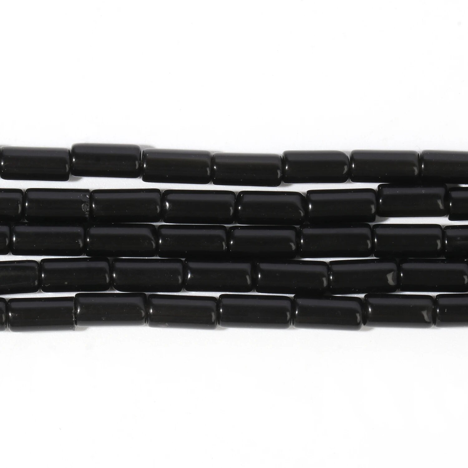 Куoyu Бусины из авантюрина содалита агата 9x4 мм Черный, Black Agate