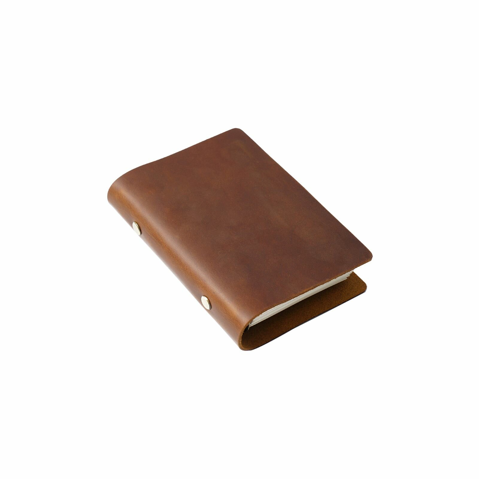 Блокнот с отрывными листами из воловьей кожи (1 книга)-A7-коричневый