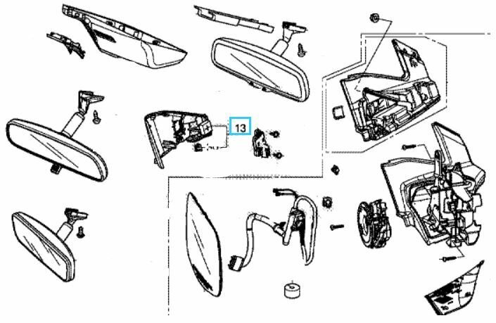 Отделка, зеркало на правой двери (Оригинал)