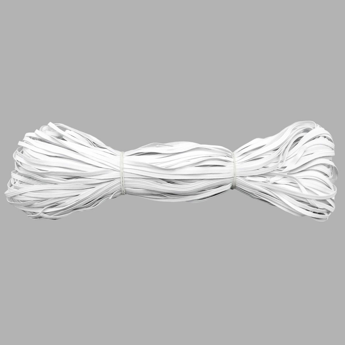 С842 Тесьма эластичная (продежка) 3гр/м, эластичность 145%, 5мм*100м, белая