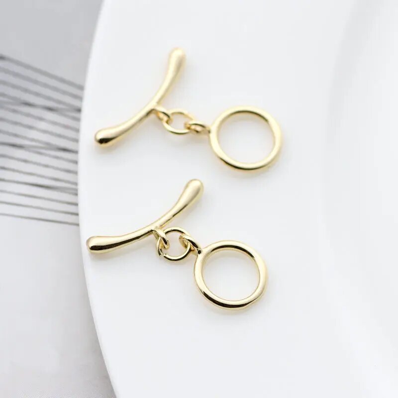 Латунный переключатель 14K, золотого цвета, браслет из застежек, соединение застежки для изготовления украшений, фурнитура для самостоятельной сборки
