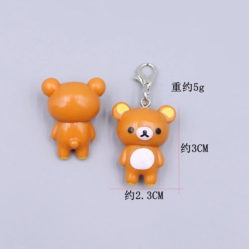 Rilakkuma Korilakkuma Брелок Пара Расслабляющий Медведь Симпатичные Брелки Новые Сумки Ключи Автомобиля Кольцо Подвеска Декор Детские Игрушки Лучший Друг Подарок