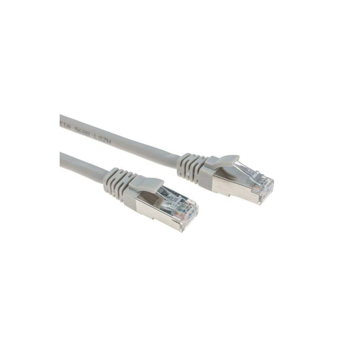 Rexant (02-0390-1) Патч-корд S/FTP, CAT 6A (10G), RJ45-RJ45, 28AWG, LSZH, серый, 1м