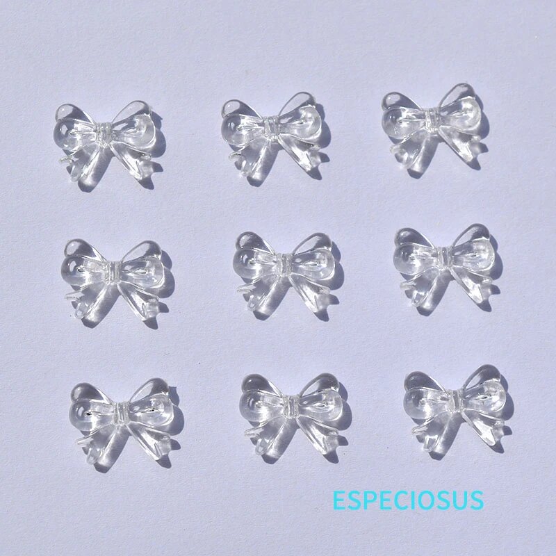 Декоративные заклепки бантики прозрачные ESPECIOSUS 9 шт