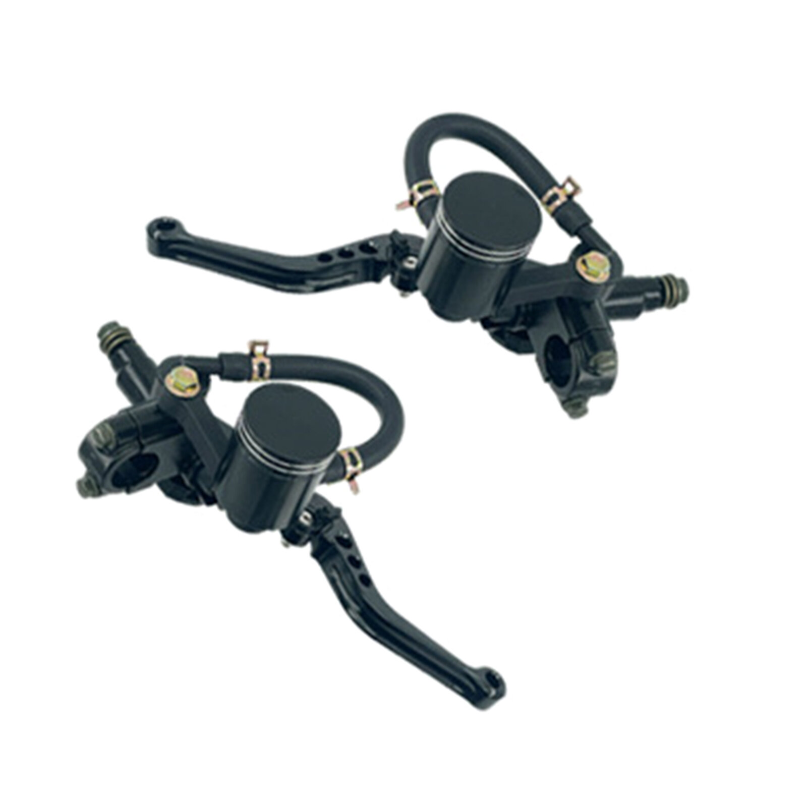 Тормоза мотоциклов, Дисковые тормоза мотоцикла с насосом CNC и масляным резервуаром-черный, 1 пара