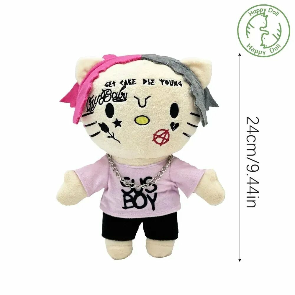 Lil peep X Hello Kitty Плюшевая игрушка Кукла Плюшевое украшение Happy Doll