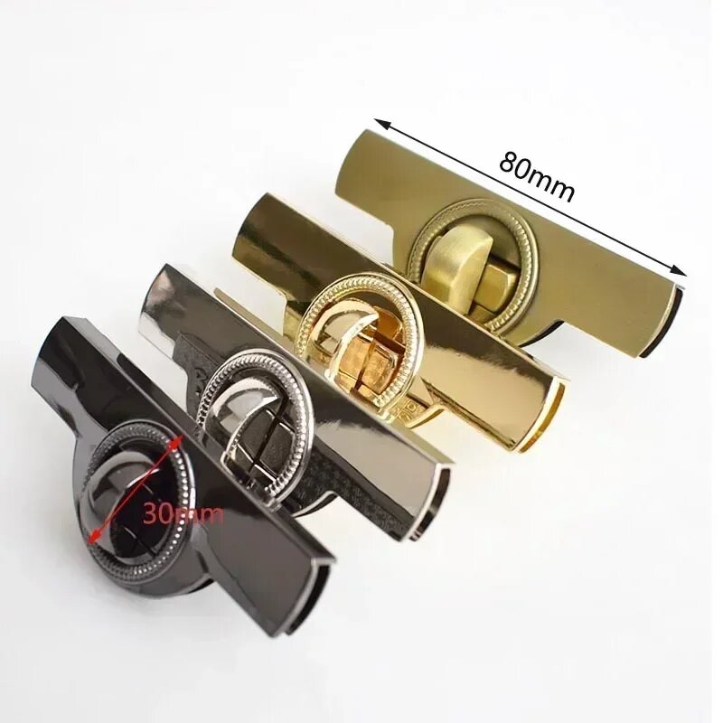 Поворотный замок Meetee LightGold 80x30mm BF129