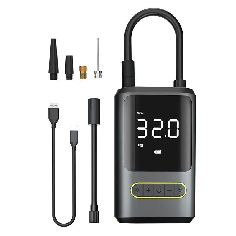 Автомобильный насос для накачивания шин, портативный Аккумуляторный насос с компрессором, для велосипедных мячей