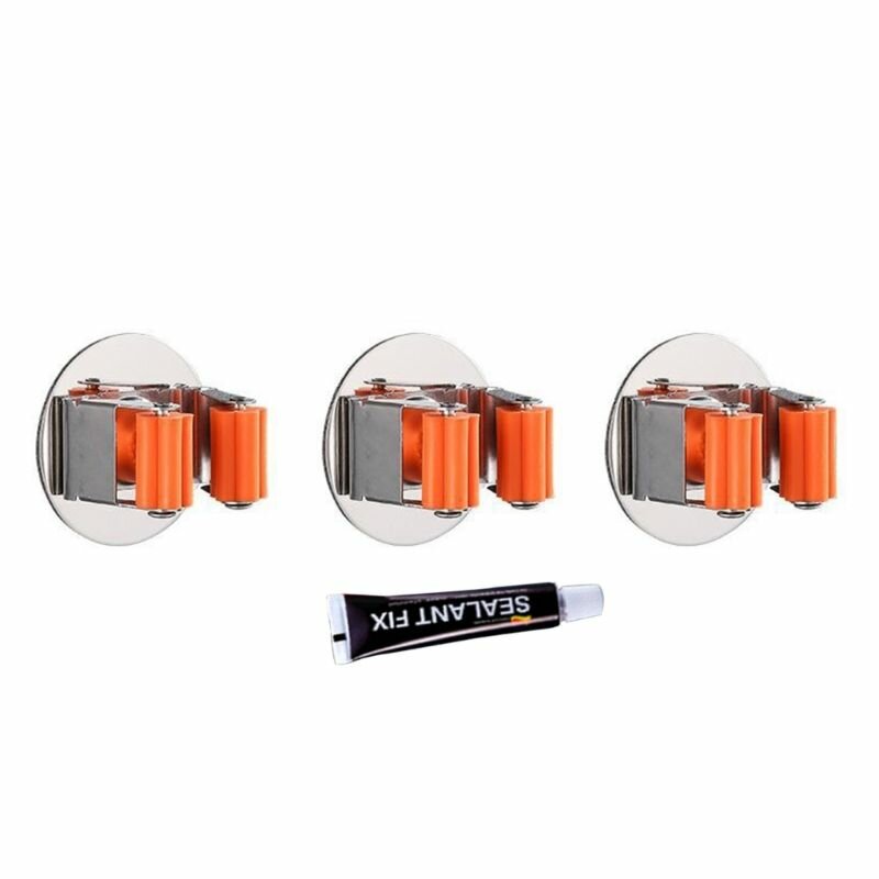 1 комплект из 3-х держателей швабры нержавеющей стали 304 для отправки клея-оранжевый