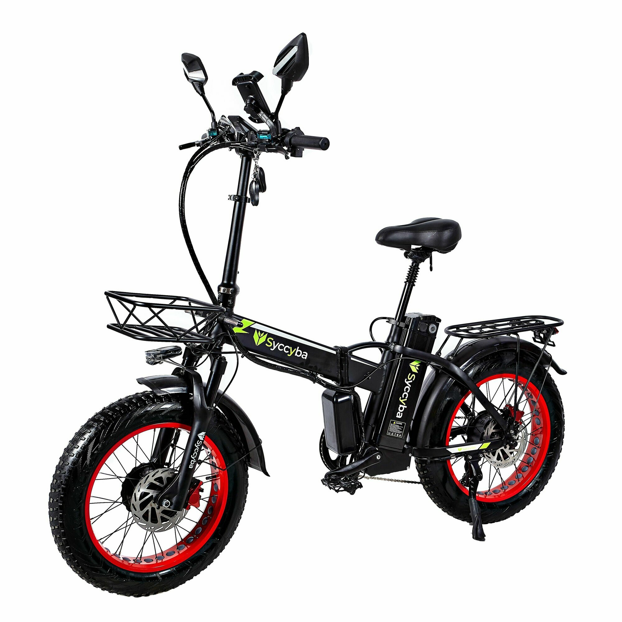 Syccyba F10 Pro Dual 2*500 Ватт; 48V15Ah черный с красными ободами