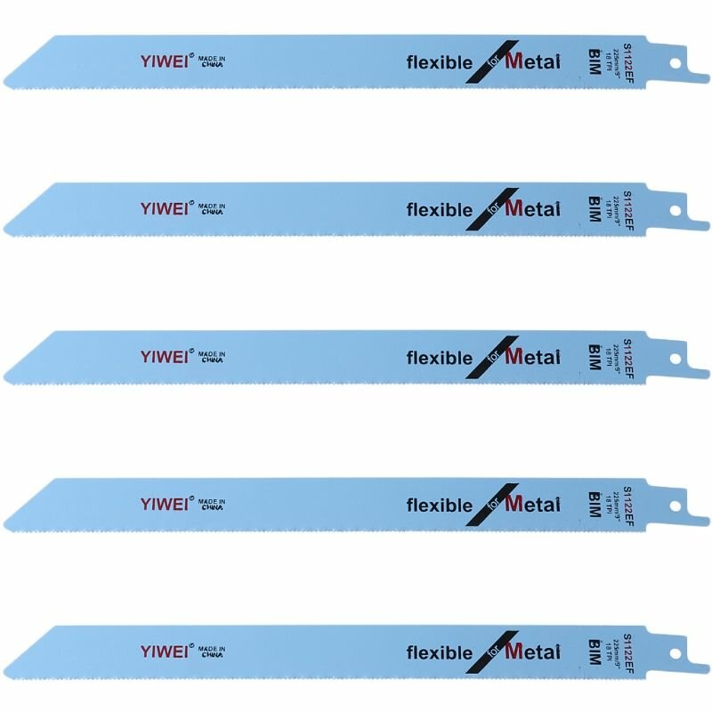 5 шт, 227 мм, 9 дюймов, полотно сабельной пилы BIM S1122EF для резки дерева и металла