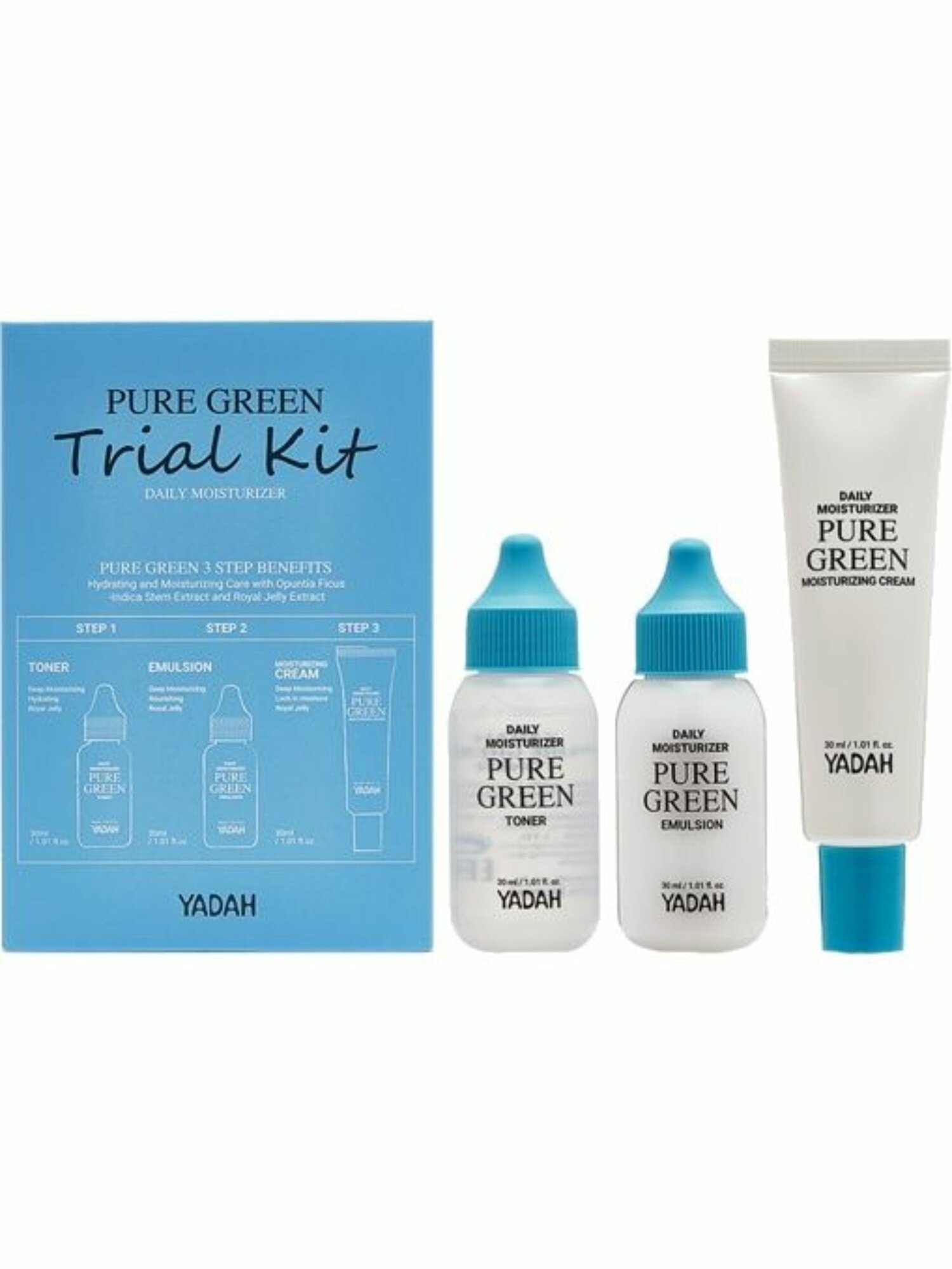 YADAH Набор для ухода за сухой кожей Pure Green Trial Kit