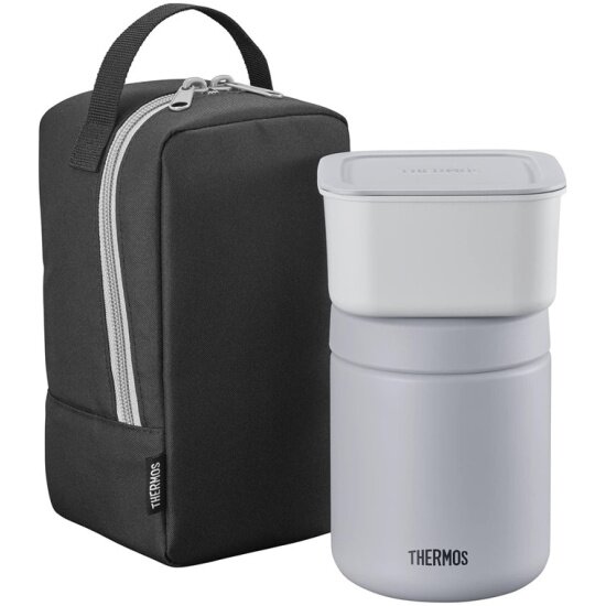 Термос для еды Thermos с пластиковым контейнером в чехле JBY-801 BKGY 0.8L