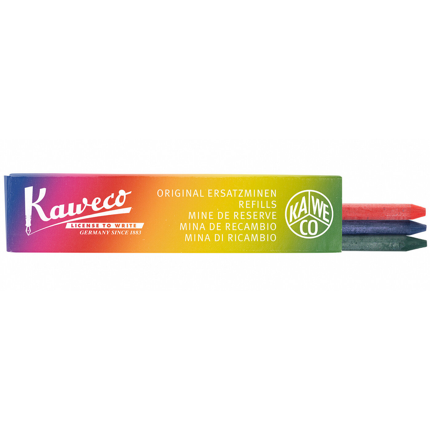 Набор грифелей для механических карандашей KAWECO 5.6мм 3шт синий в картонной упаковке