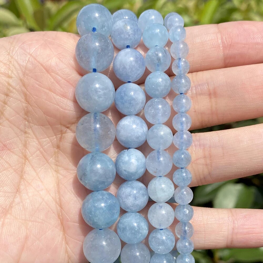 Бусины из натурального аквамарина fascinante viento 6-12 мм 6mm