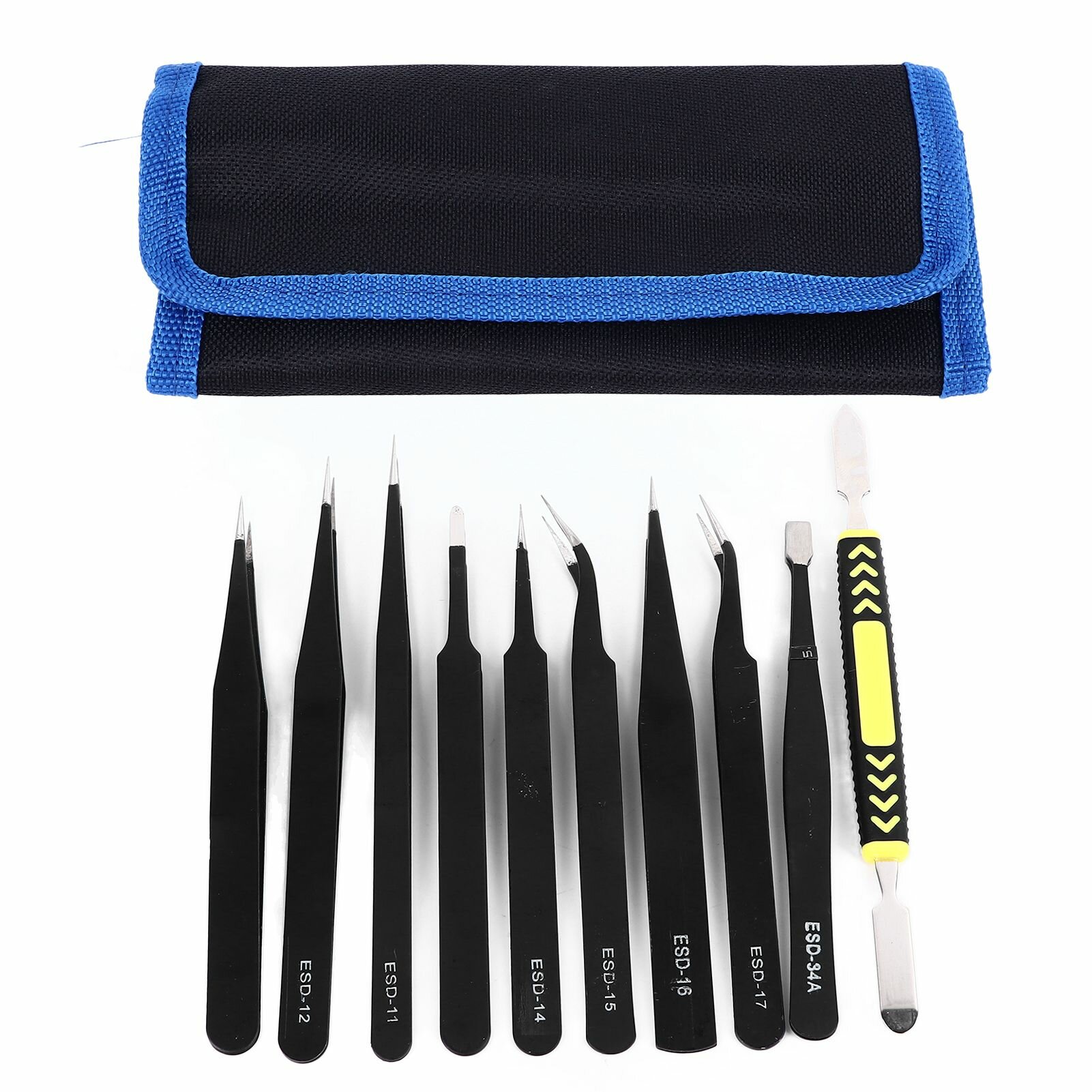 Набор из 10 пинцетов для пайки и рукоделия