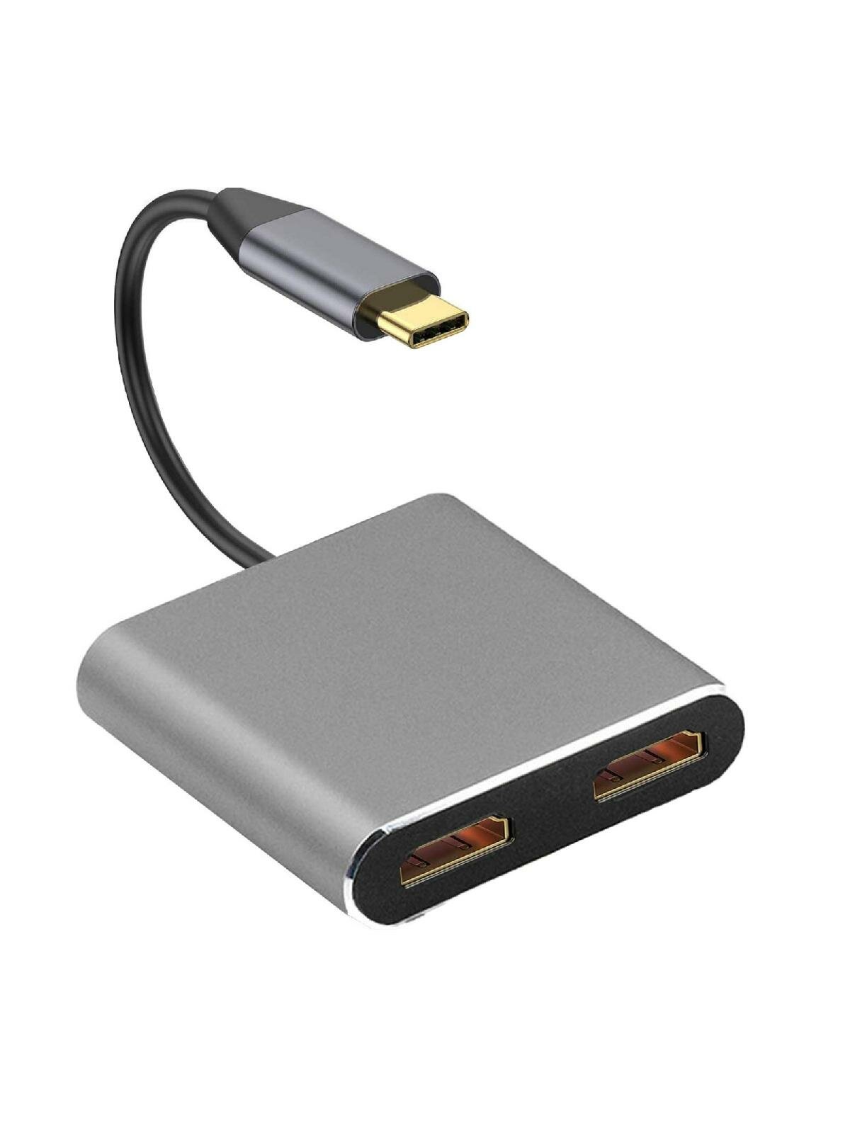 2/4 in 1 USB C Docking Station Two 4K 60Hz 30Hz Adapter with USB3.0 Hubs for Laptop