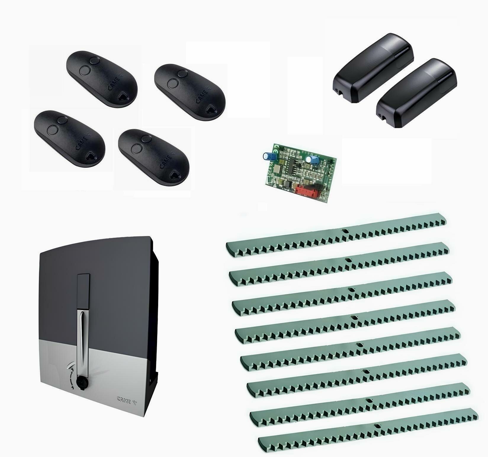 Автоматика для откатных ворот BXL04AGS KIT8-FK-T4, комплект: привод, радиоприемник, 4 пульта, фотоэлементы, 8 реек