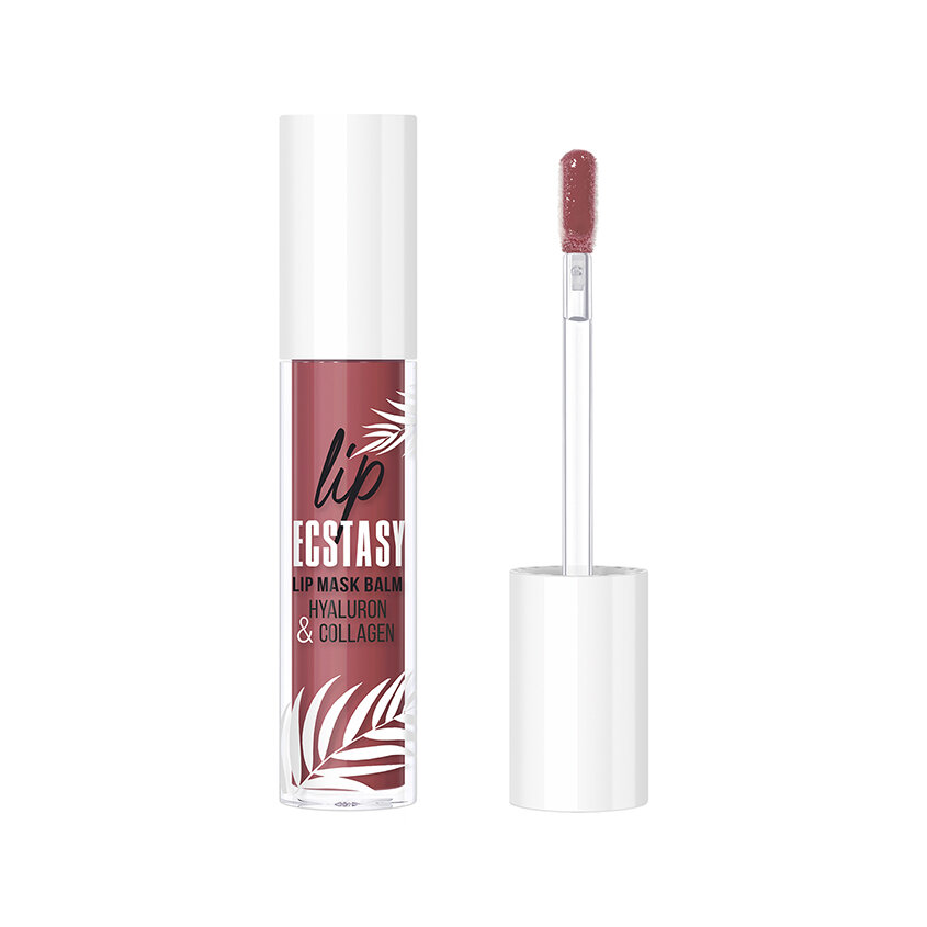 Маска-бальзам для губ LUXVISAGE LIP ECSTASY hyaluron & collagen тон 604 Rosewood