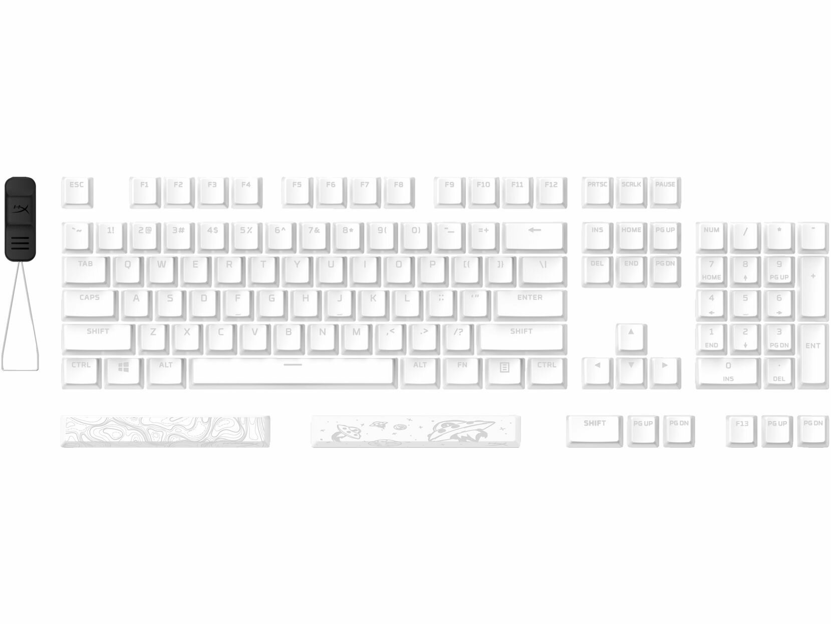 Набор кейкапов HyperX Pudding Keycaps 2 PBT (белый)