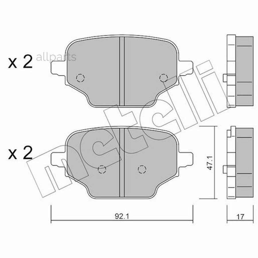 METELLI 22-1245-0 Колодки тормозные