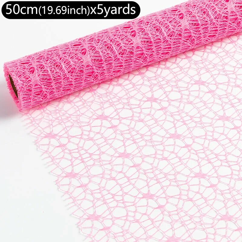 Сетчатая бумага для цветов 5 ярдов Розовый, Medium Pink