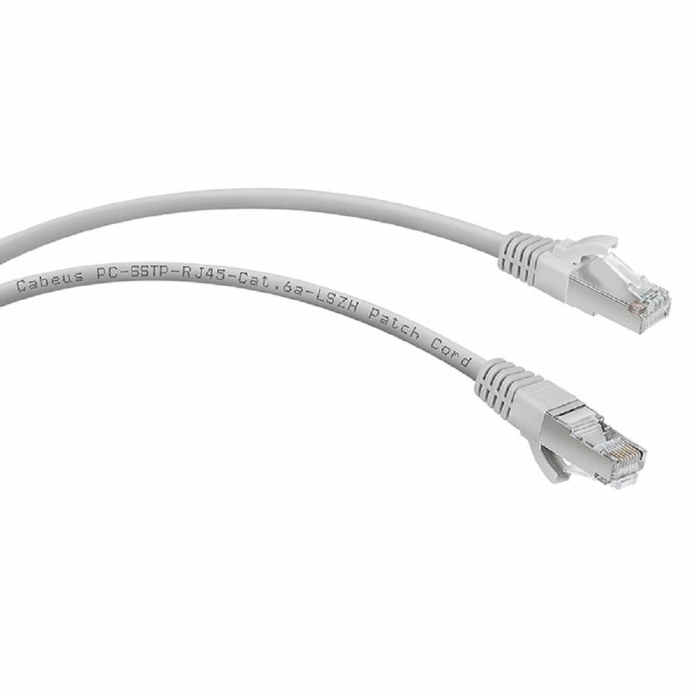 Cabeus Патч - корды сетевые, телефонные PC - SSTP - RJ45 - Cat.6a - 3m - LSZH Патч - корд S FTP, категория 6а 10G , 2xRJ45 8p8c, экранированный, серый, LSZH, 3м