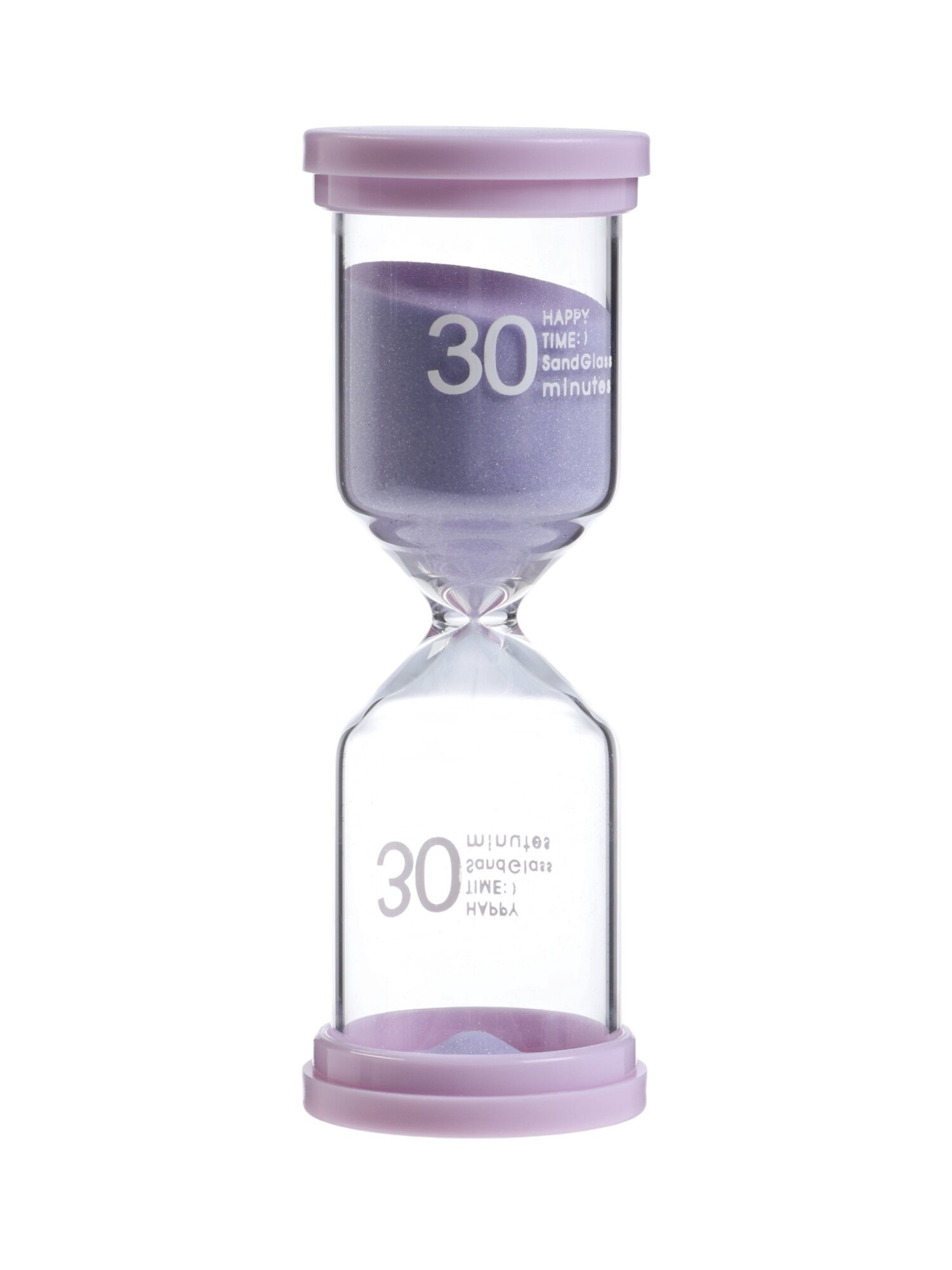 Часы песочные Happy time, на 30 минут, 4.4×12.6 см, сиреневые