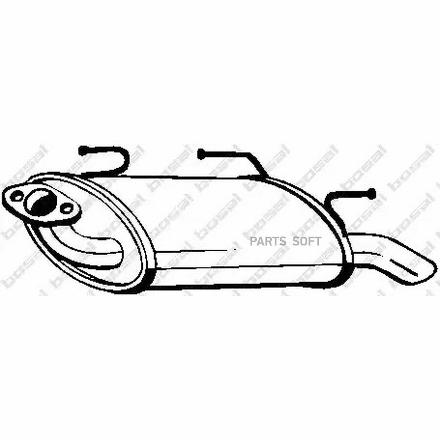 Глушитель задний NISSAN ALMERA 00-03 от официального дистрибьютора, BOSAL, артикул 145609