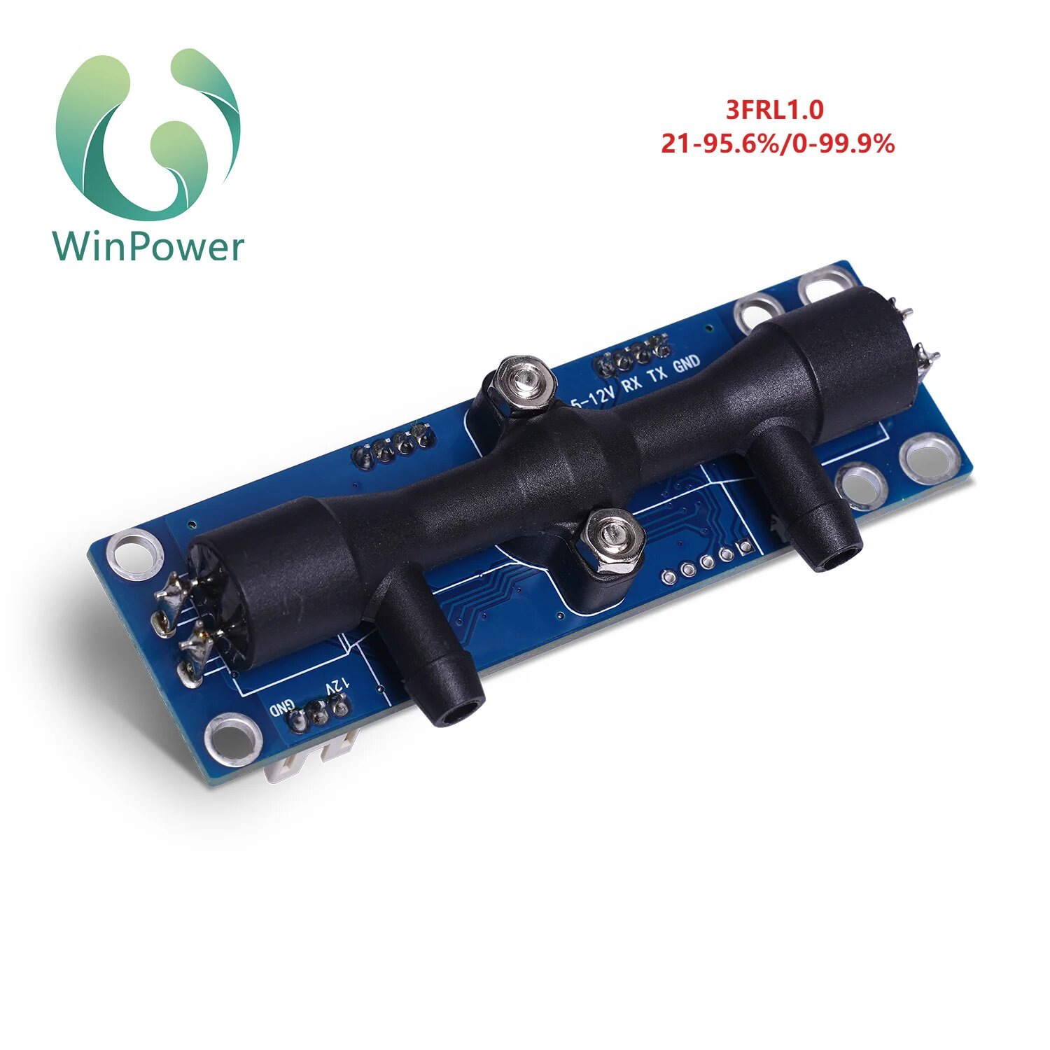 OCS-3FRL1.0 Winpower для вентиляторов и резервуара для кислорода. Обнаружение 0-100% 0-20 л/мин. Ультразвуковой датчик кислорода с компенсацией влажности.