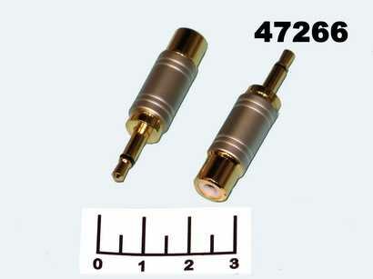 Переходник AUD 3.5 штекер моно/RCA гнездо gold металл