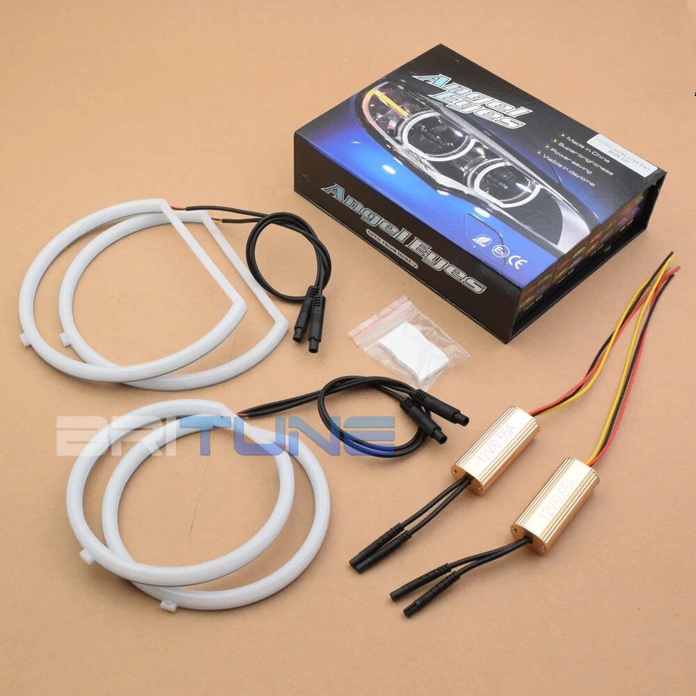 Хлопок ангельские глазки тюнинг для BMW X5 E53 Ксеноновые галогенные фары светодиодный переключатель Halo Кольцо дневные ходовые огни аксессуары DIY White Yellow