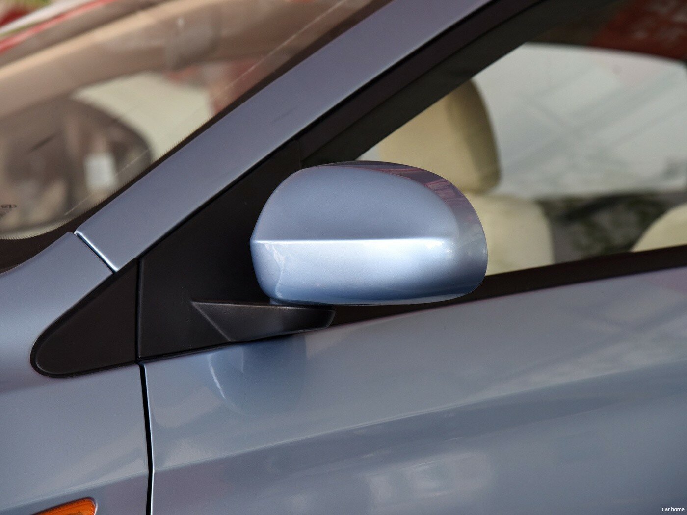 Зеркало заднего вида для пассажирской стороны Chery Fengyun 2 с поворотником и стеклом - Синий цвет автозапчасть для