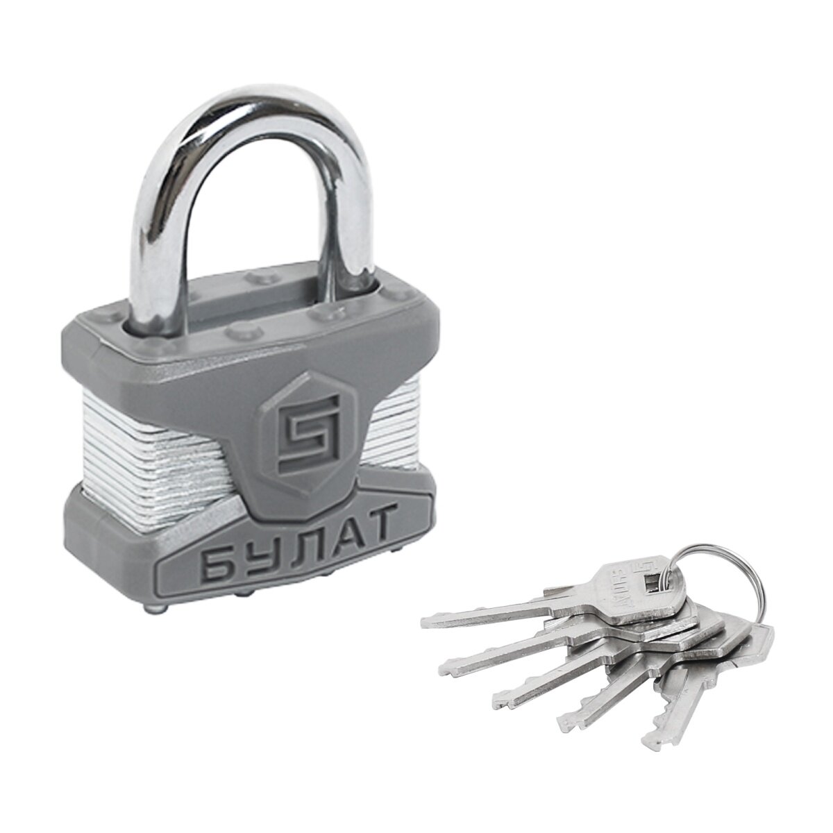 Замок навесной булат ВС 0150 ПЛ стальной, 5 кл, d=9 мм