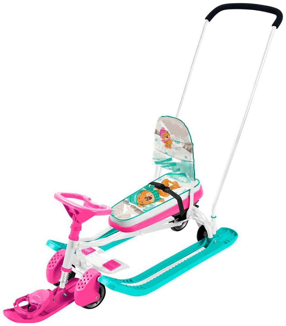 Снегокат Ника Тимка спорт 6, с забавными медвежатами (ТС6/ЗМ)