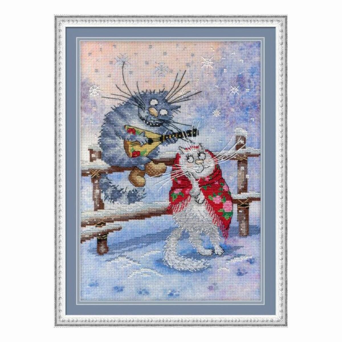 Набор для вышивания М. П. Студия "По морозу босиком", 23х16 см, РК-500