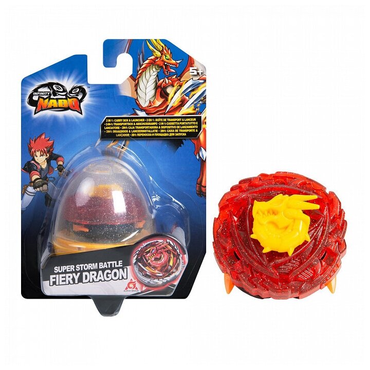 Игрушка Infinity Nado волчок компакт Fiery Dragon красный 37694