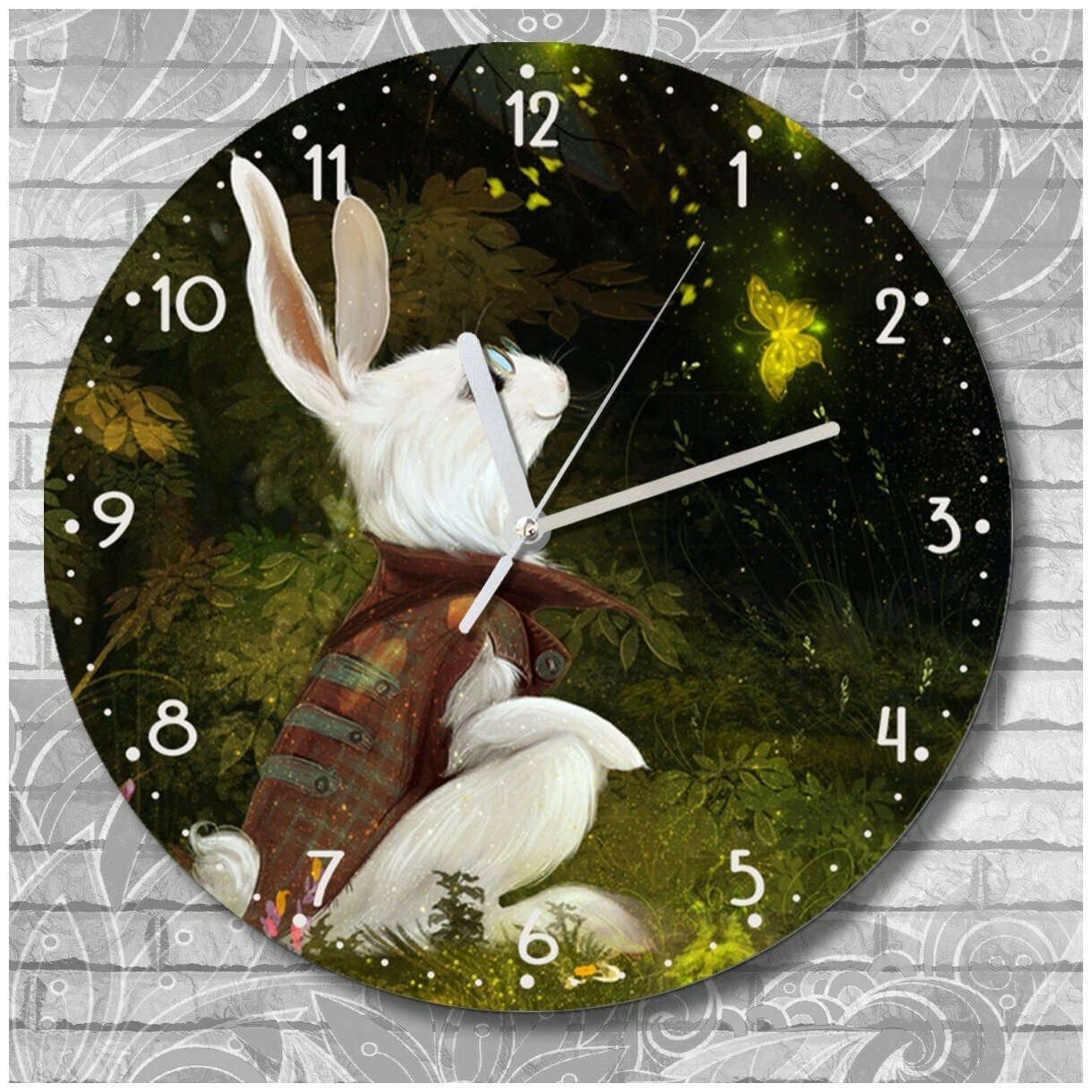 Настенные часы УФ животные кролик милота - 3212