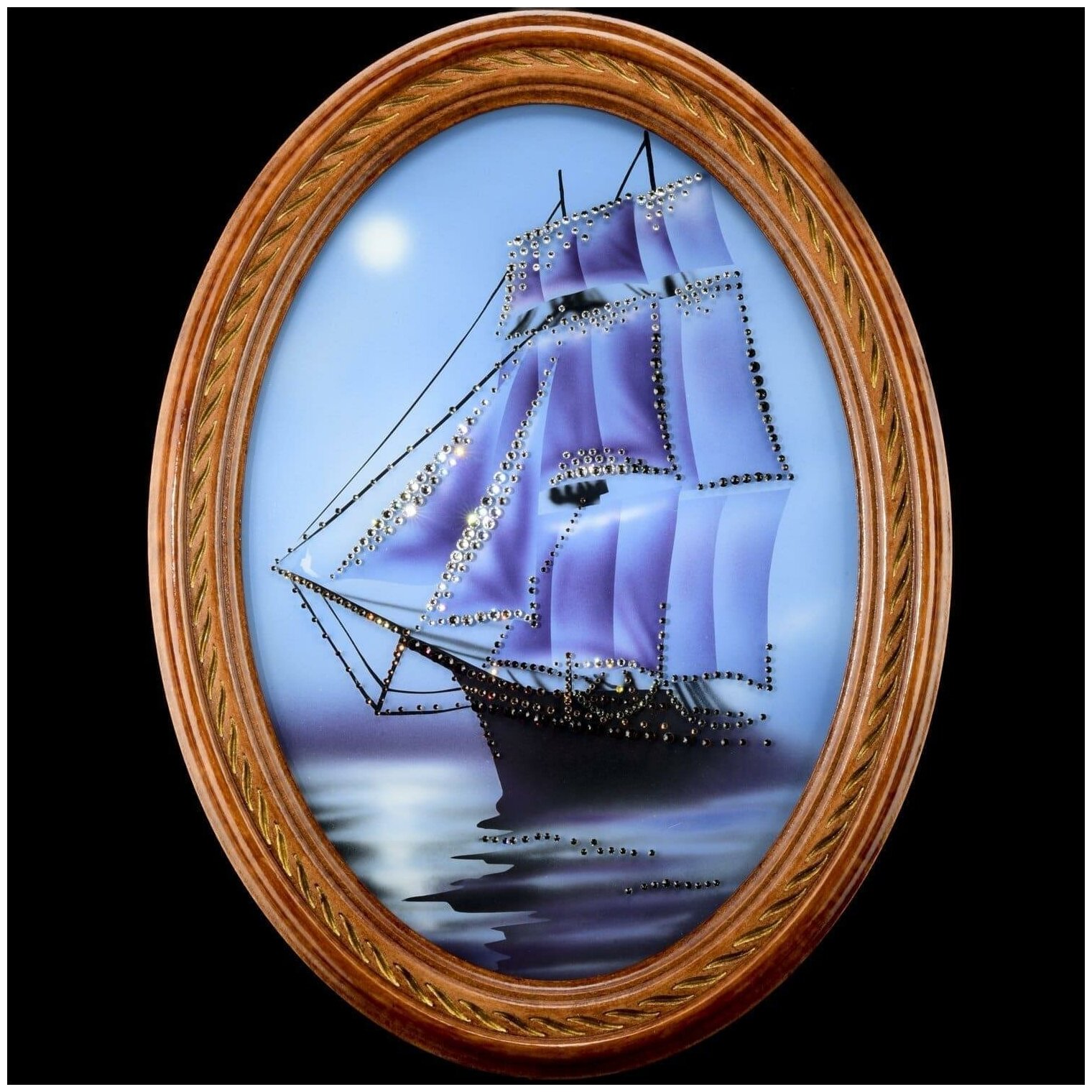 Картина "Парусник". Сваровски Swarovski 72 х 38 см