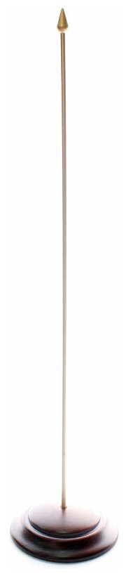 Подставка из дерева под один настольный флаг с металлическим древком