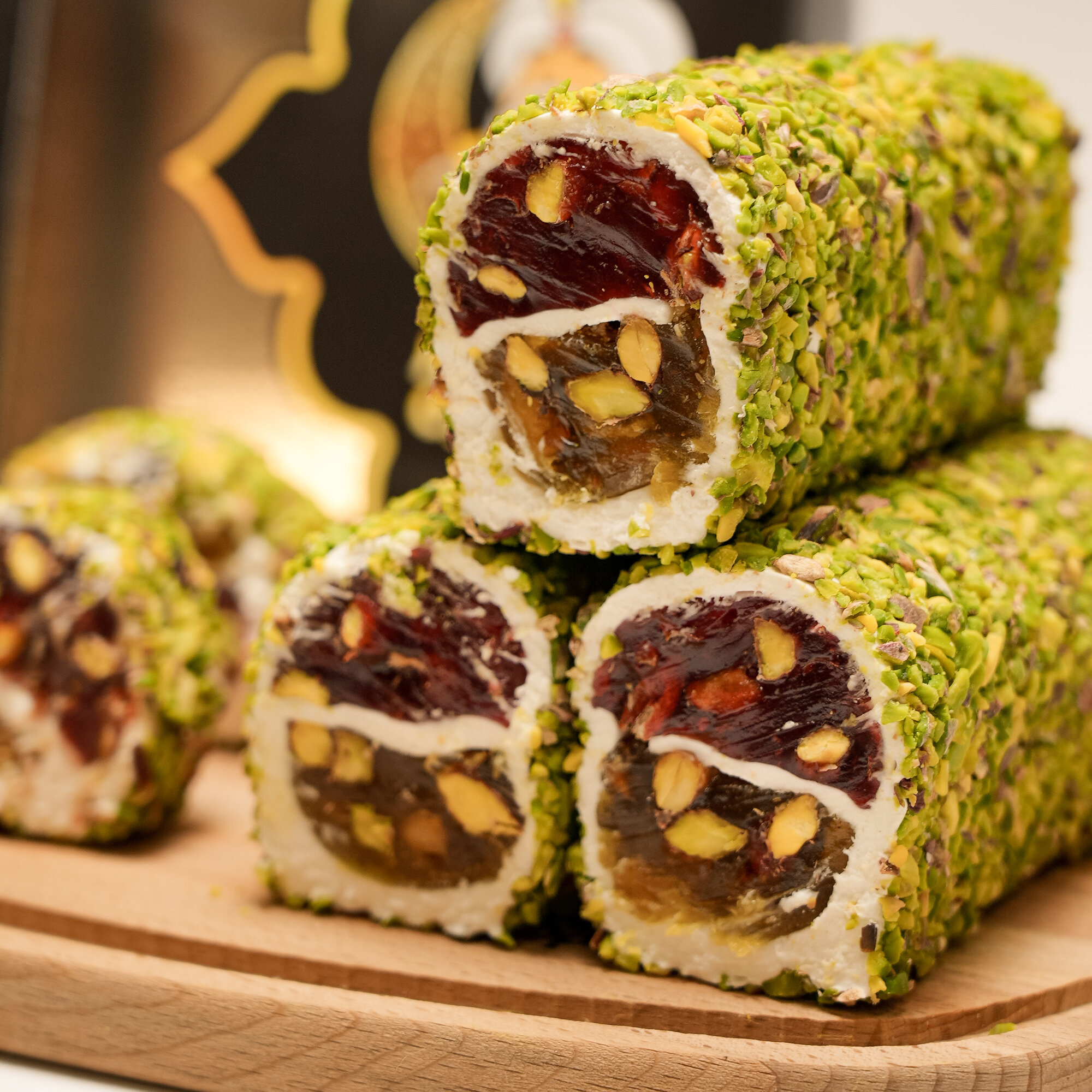 Лукум коктейль цитрус-гранат-фисташки 500 гр. Турция